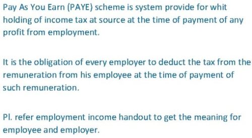 1.8 PAYE (Pay-As-You-Earn) - Employability